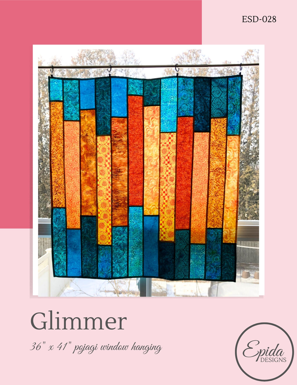 Glimmer window hanging digital pattern – Epida Studio Shop