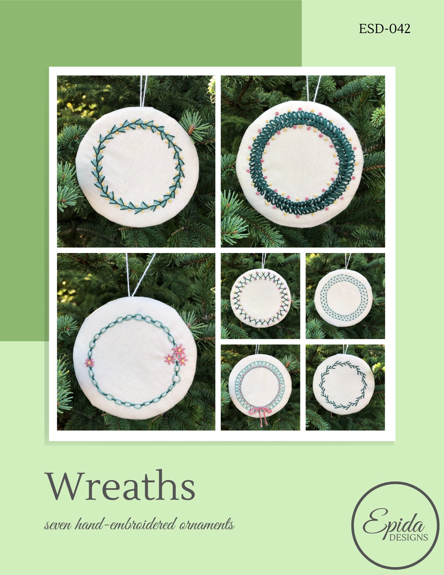 Wreath Ornaments digital pattern – Epida Studio Shop
